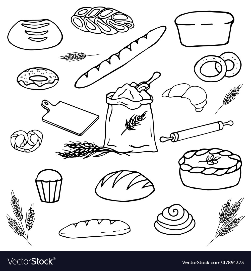 Bakery kit Royalty Free Vector Image - VectorStock
