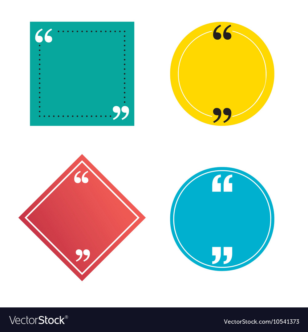 Block quote design elements template set Vector Image