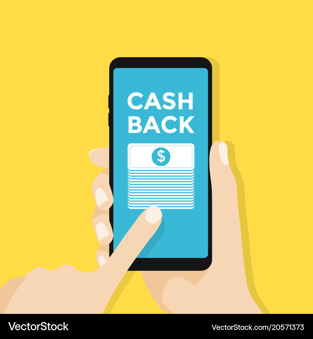 Cash back or money refund concept Royalty Free Vector Image