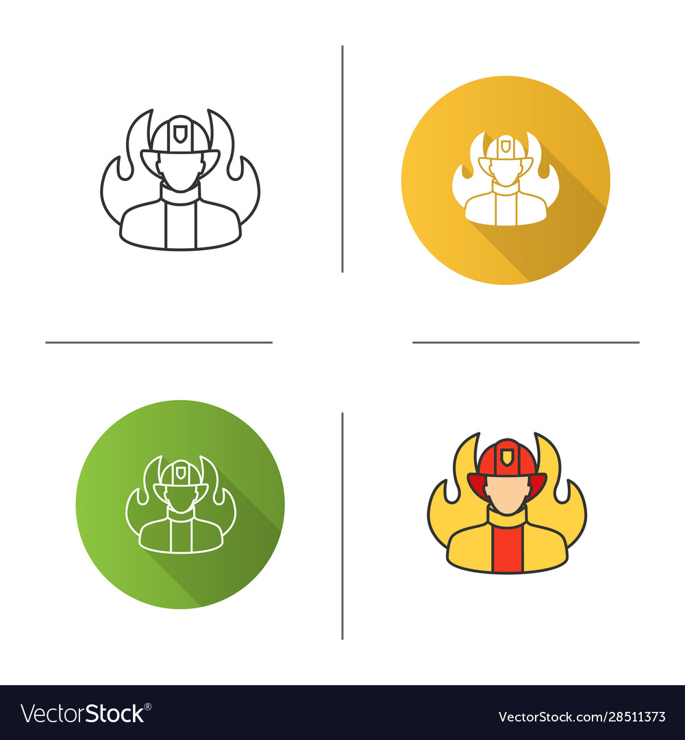 Firefighter icon Royalty Free Vector Image - VectorStock