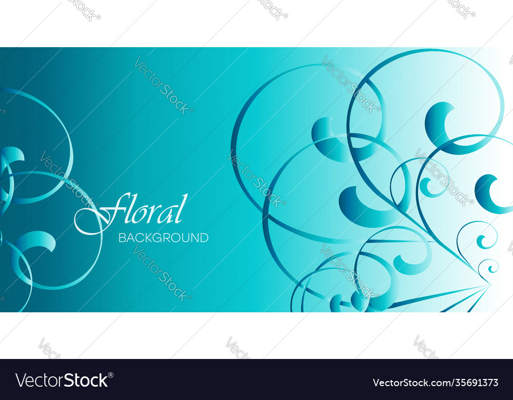 Floral gradient background with patterns Vector Image