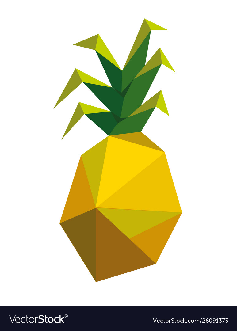 Geometric pineapple Royalty Free Vector Image - VectorStock