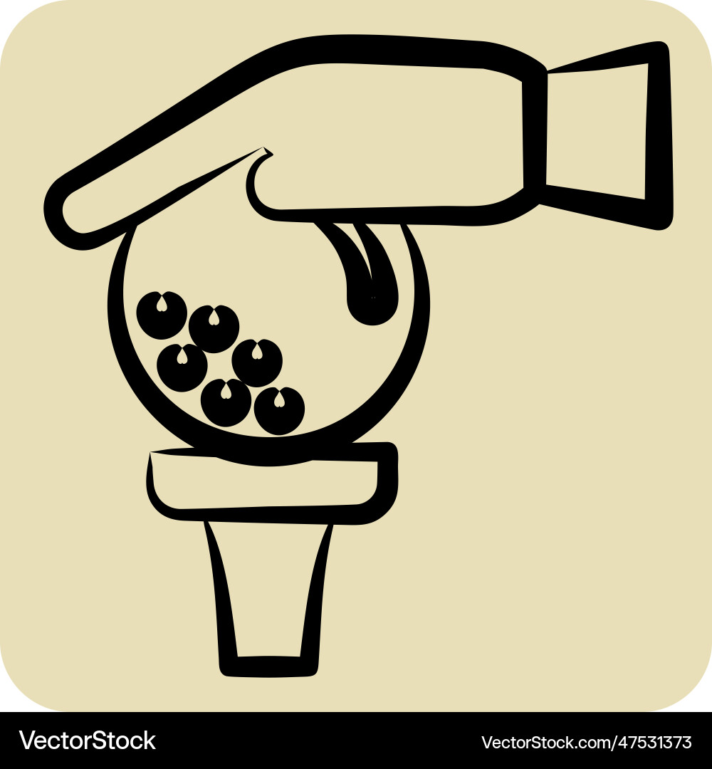 Icon golf related to golf symbol hand drawn style Vector Image