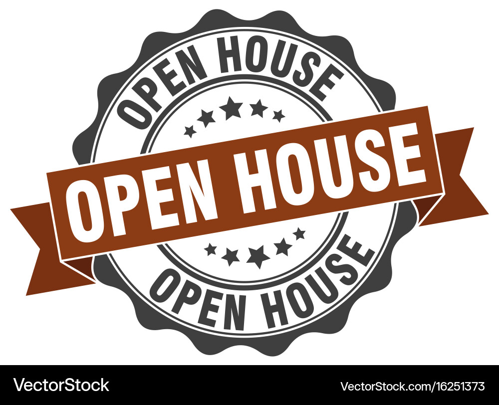 Open house stamp sign seal Royalty Free Vector Image