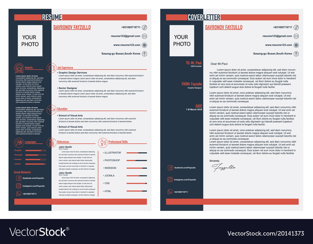 Resume Royalty Free Vector Image - VectorStock