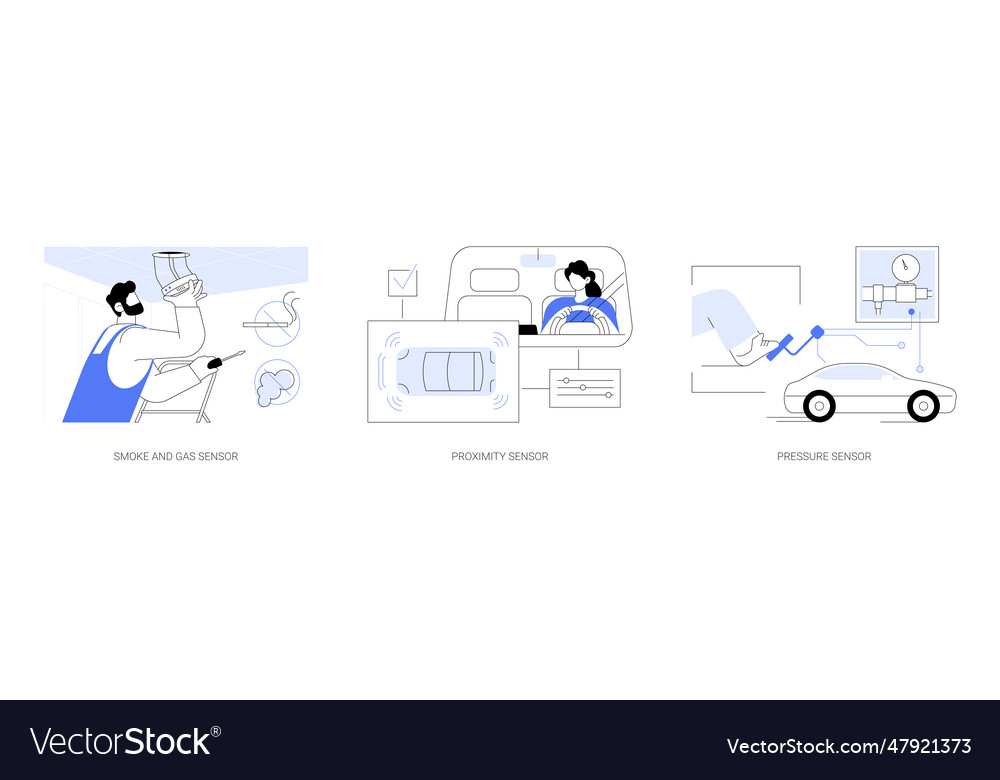 Sensor applications abstract concept Royalty Free Vector