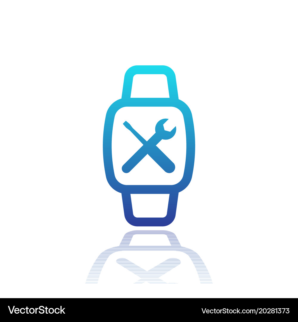 Watch repair icon on white Royalty Free Vector Image