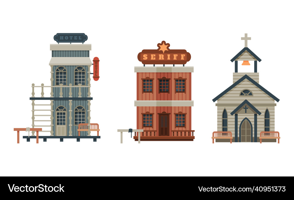 Western style building and wild west architectural