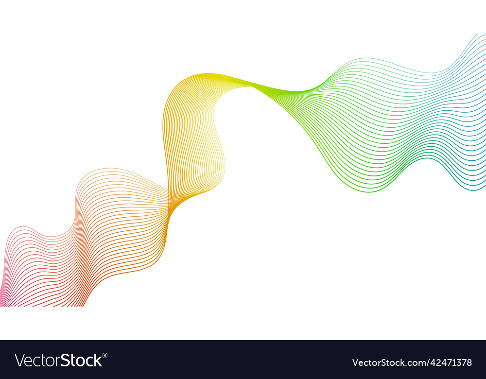 Abstract backdrop with wave gradient lines Vector Image