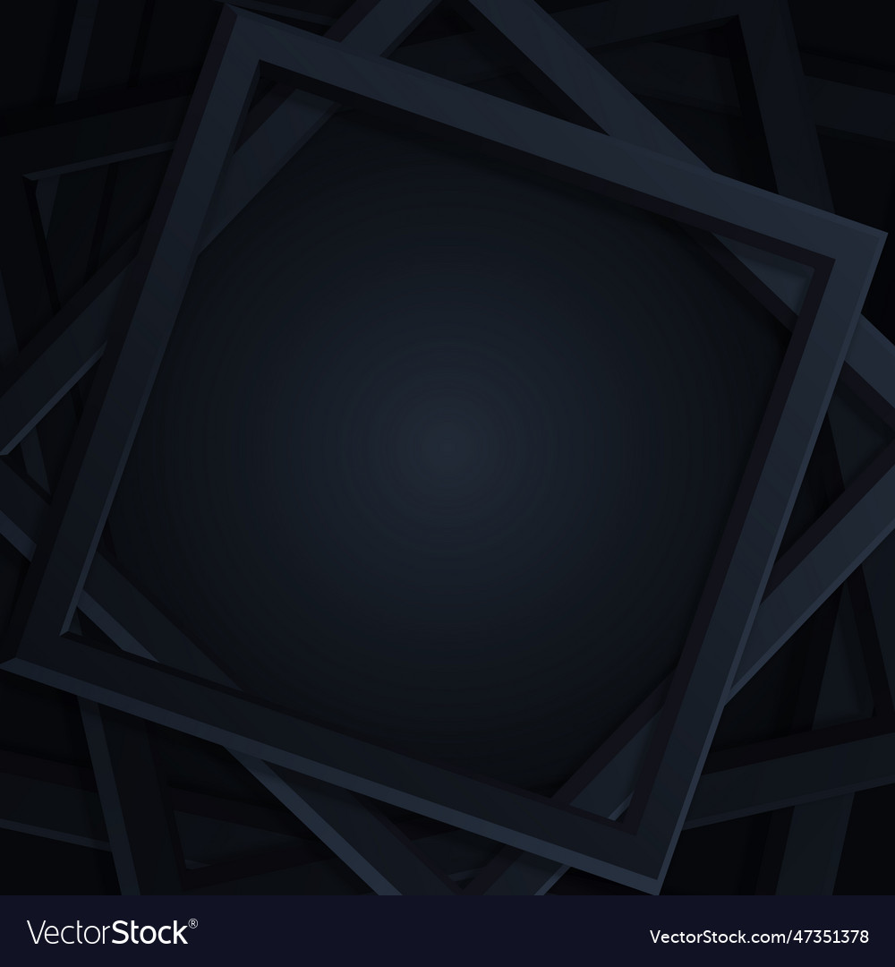Abstract dark rectangle frame overlapping layer Vector Image