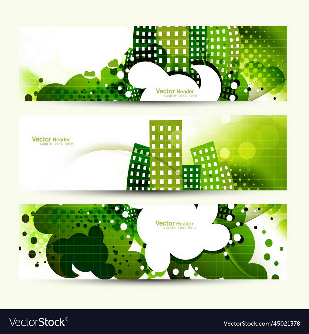 Abstract green header design Royalty Free Vector Image Abstract green header design Royalty Free Vector Image