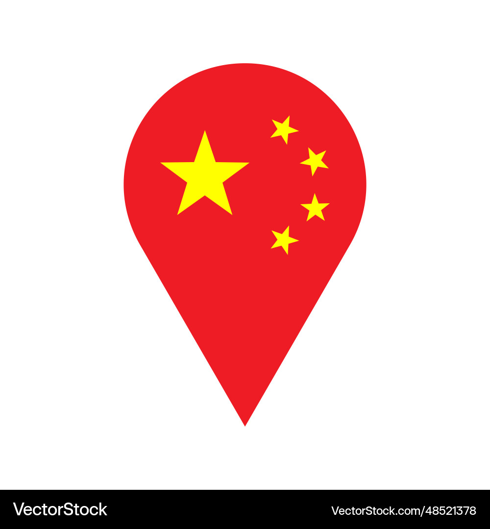 China location pin gps marker made Royalty Free Vector Image