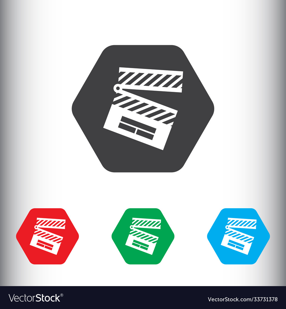 Clapper icon Royalty Free Vector Image - VectorStock