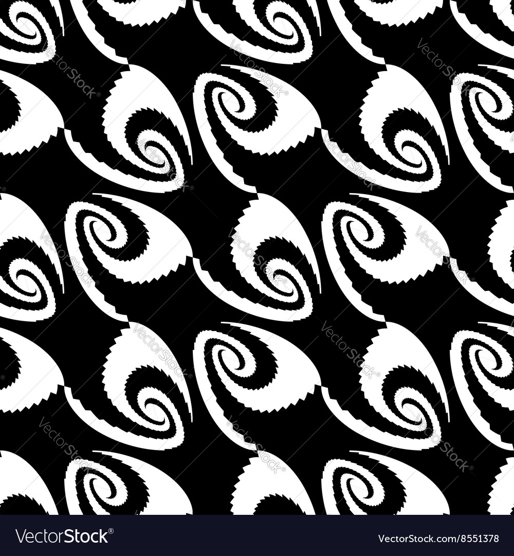 Design seamless monochrome spiral pattern Vector Image