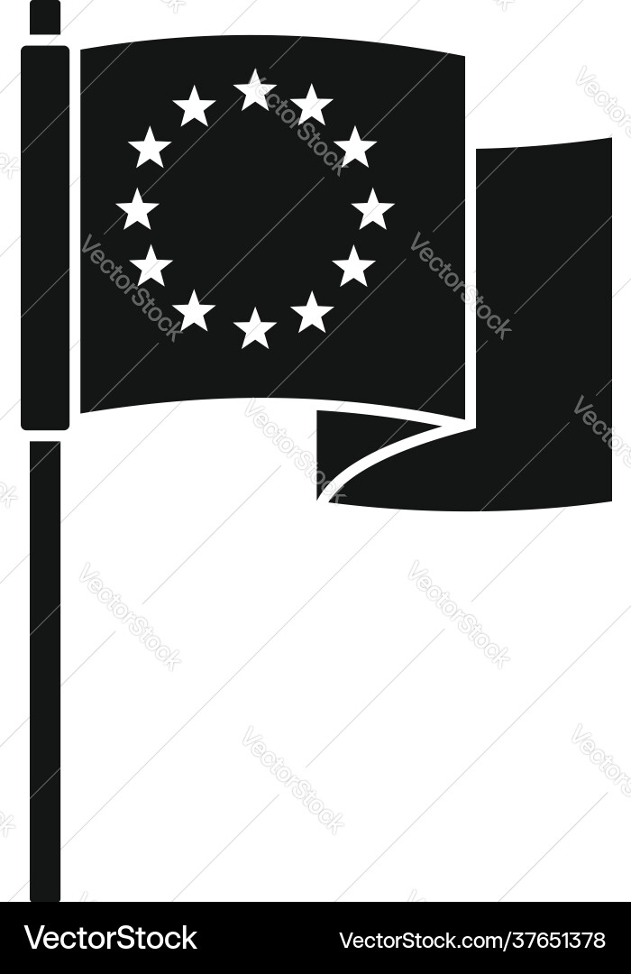 European union flag icon simple style Royalty Free Vector