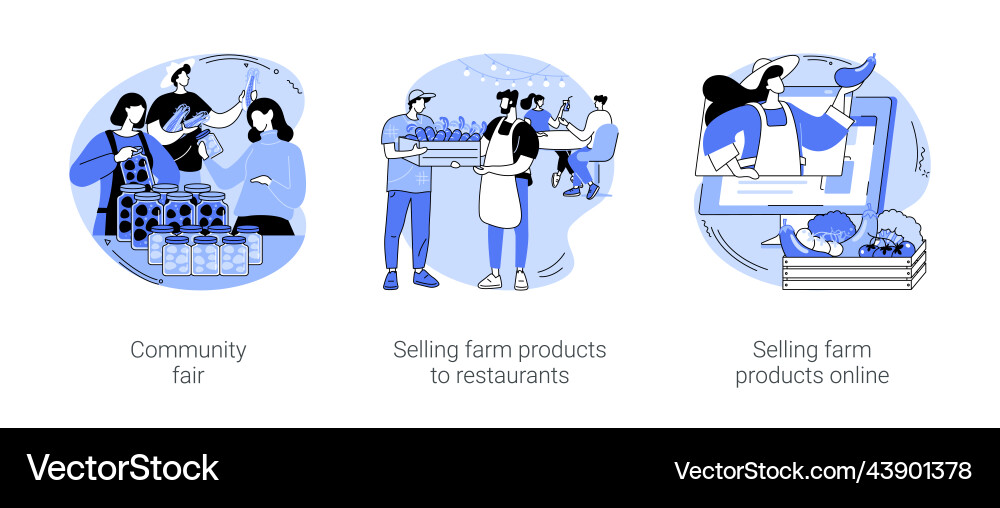 Farm products distribution isolated cartoon Vector Image