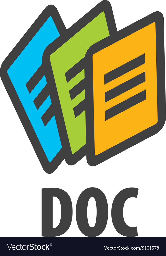 Logo document Royalty Free Vector Image - VectorStock