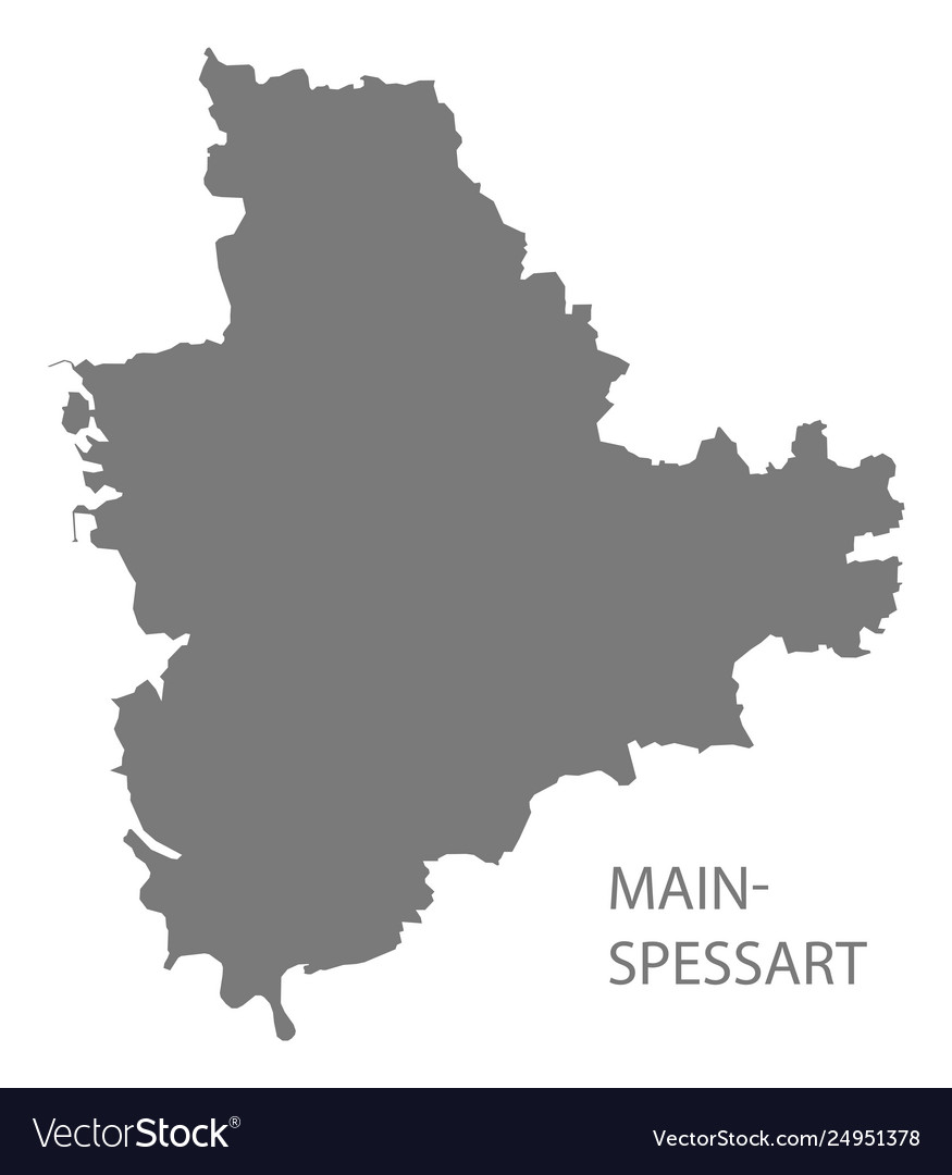 Main-spessart grey county map bavaria germany Vector Image