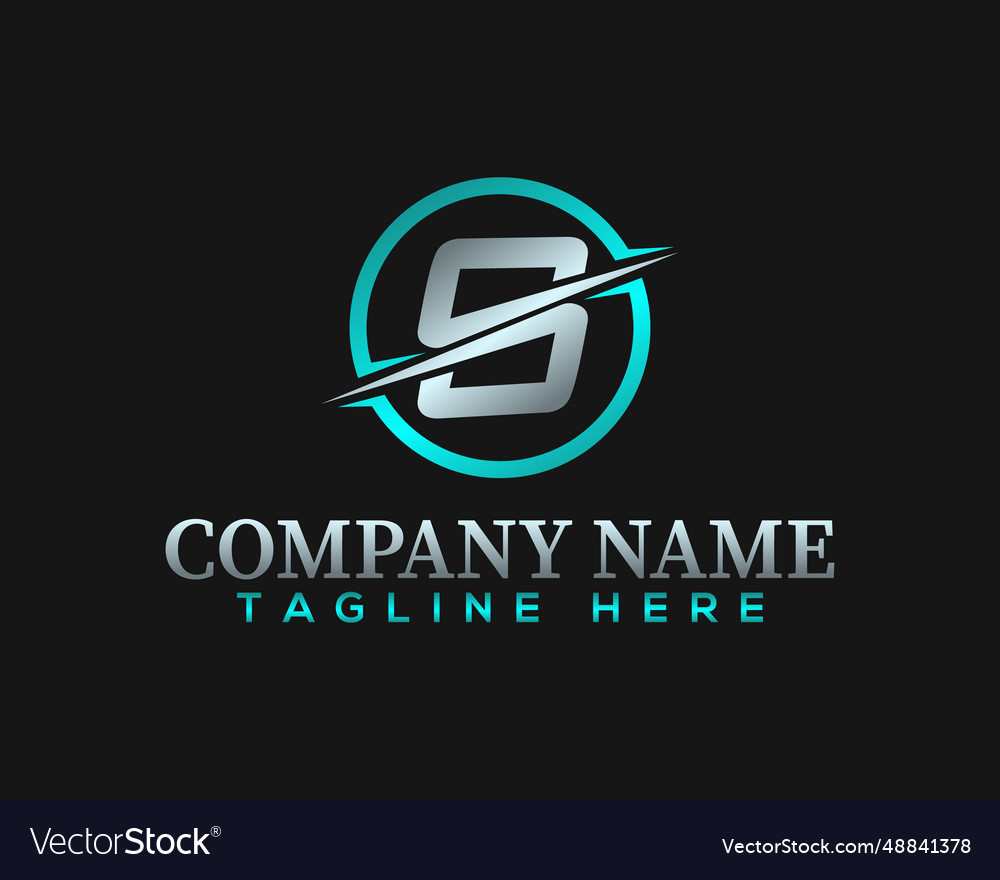Minimal and monogram letter s logo design Vector Image