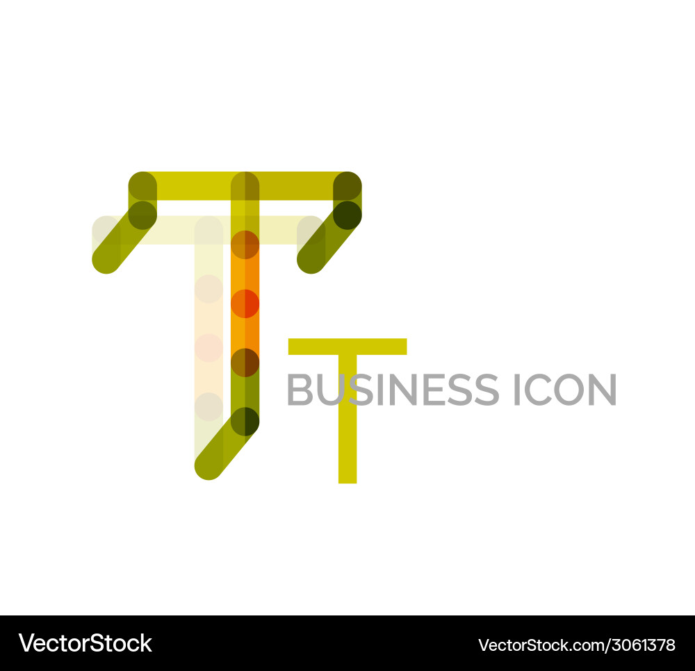 Minimal t font or letter logo design Royalty Free Vector