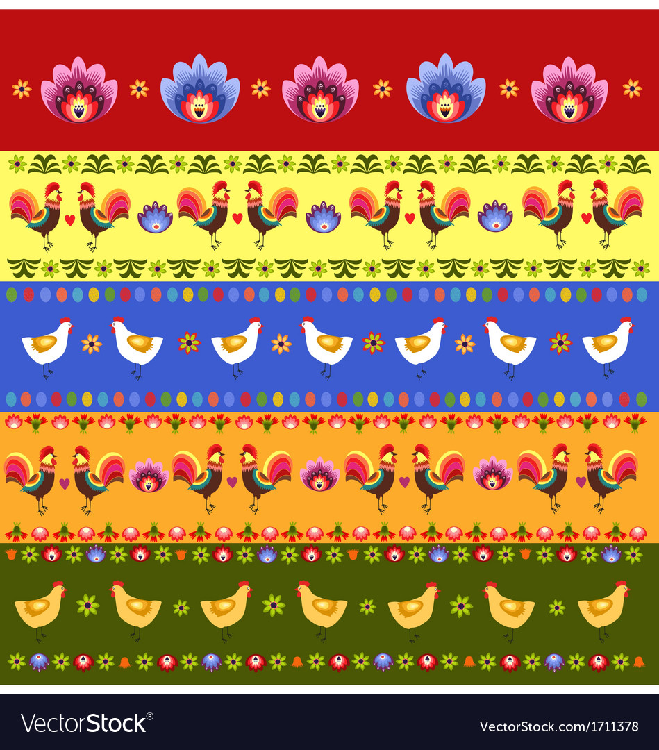 Pattern Folk Royalty Free Vector Image - VectorStock