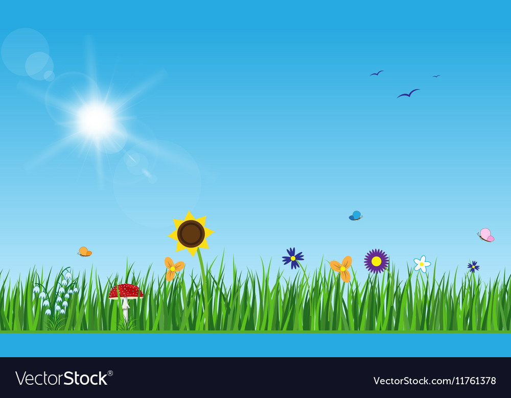Spring landscape Royalty Free Vector Image - VectorStock