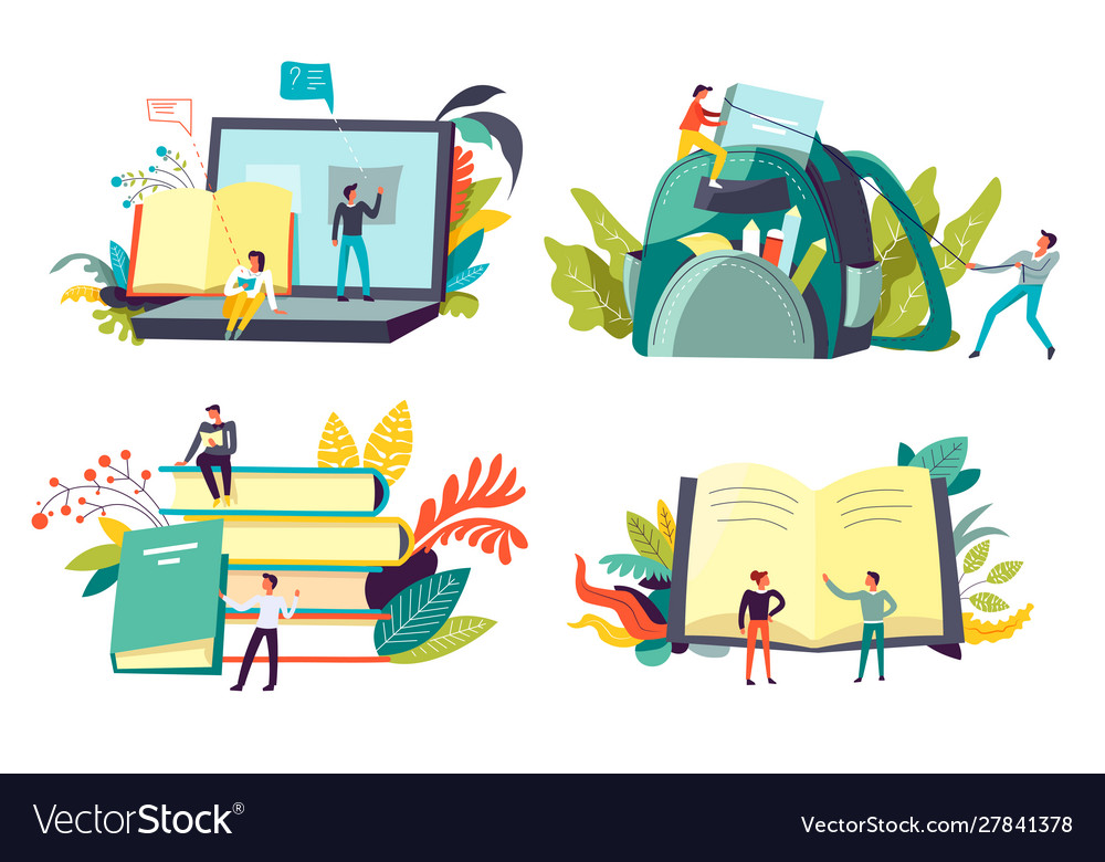 Students and education degree receiving and Vector Image Students and education degree receiving and Vector Image