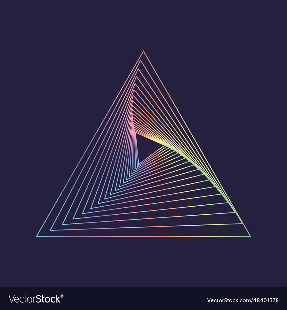 Triangle mobius strip band loop Royalty Free Vector Image