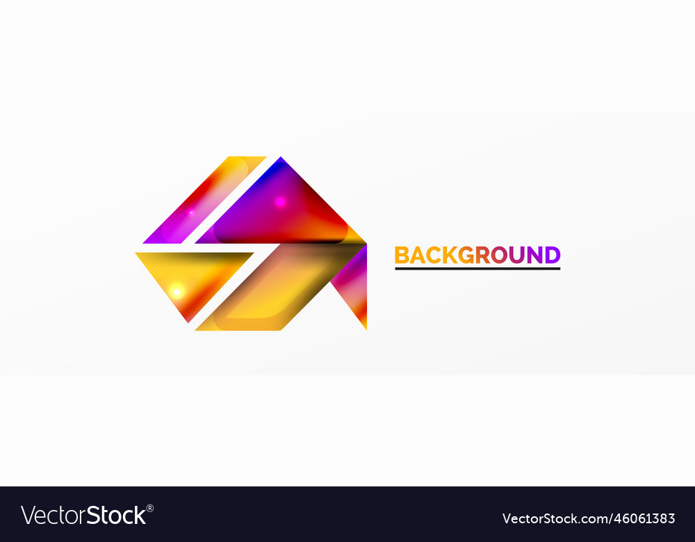 Abstract background simple color geometric shapes Vector Image