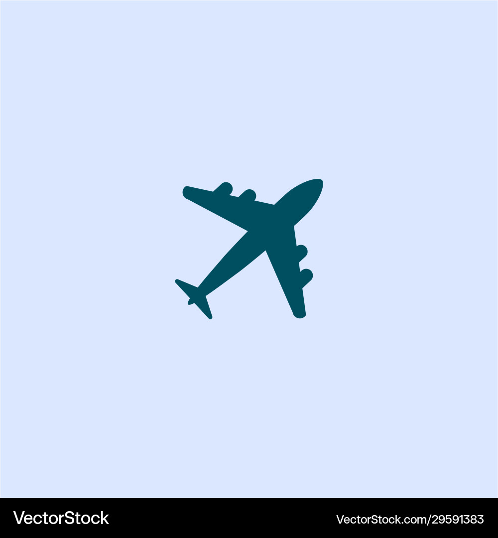 Airplane symbol modern design on blue white Vector Image