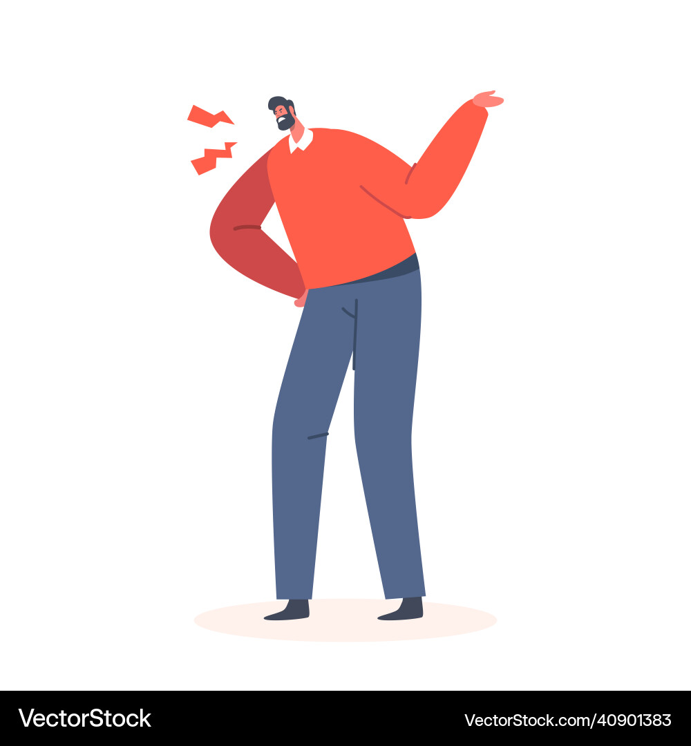 Angry man arguing and conflicting quarrel Vector Image