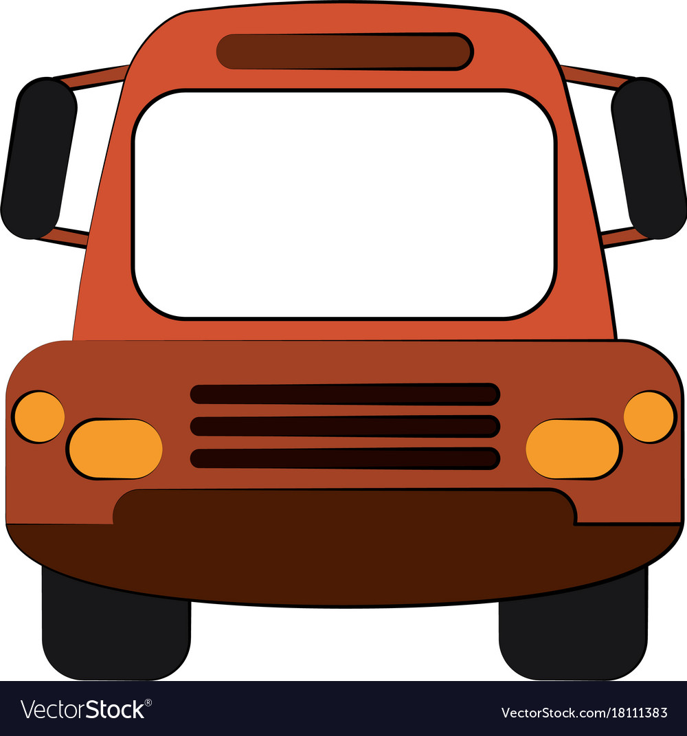 Bus frontview icon image Royalty Free Vector Image