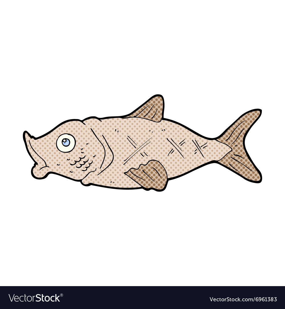 Comic cartoon fish Royalty Free Vector Image - VectorStock