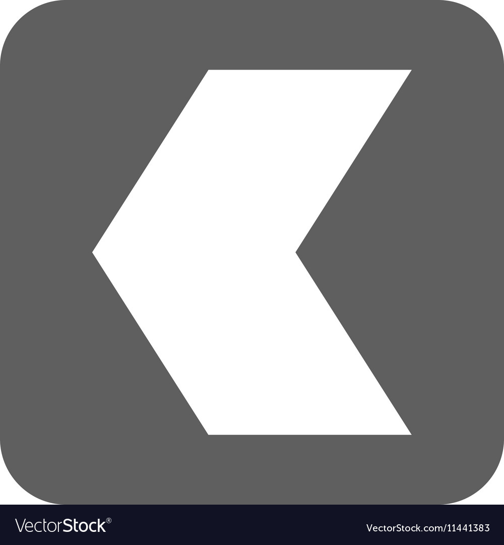 Direction left flat squared icon Royalty Free Vector Image