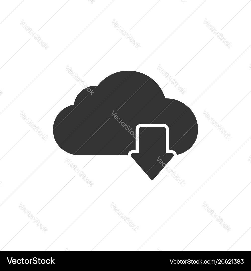 Download icon isolated on white background Vector Image