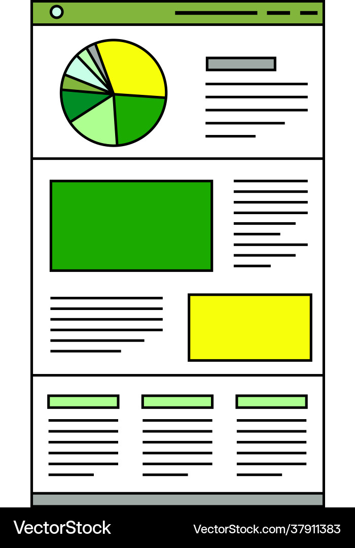 Eco color website screen for smartphone Royalty Free Vector