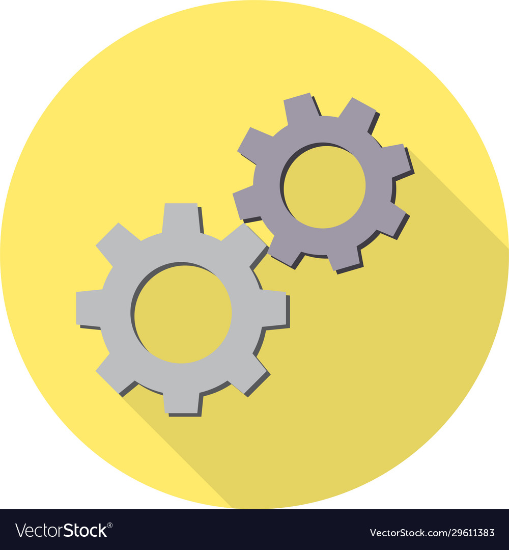 Flat cog icon Royalty Free Vector Image - VectorStock