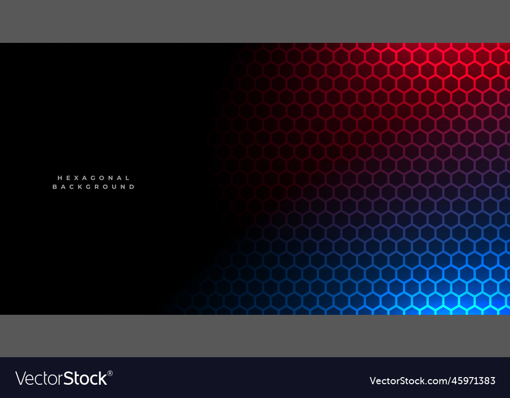Hexagonal grid texture background with light Vector Image