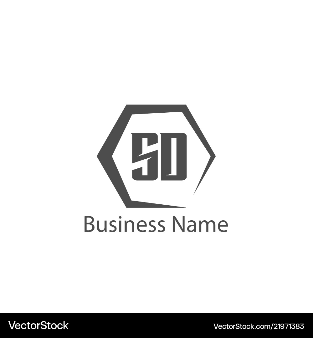 Initial letter sd logo template design Royalty Free Vector