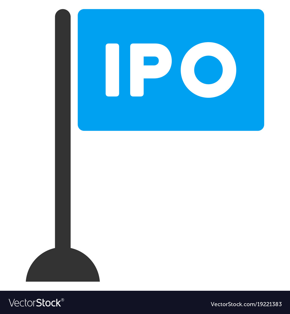 Ipo rectangle flag flat icon Royalty Free Vector Image