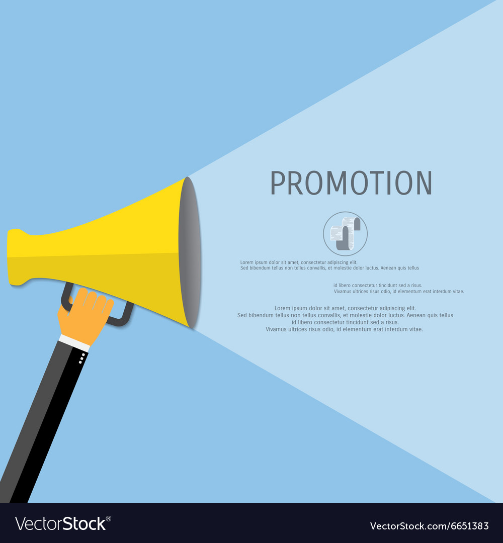 Promotion concept Royalty Free Vector Image - VectorStock