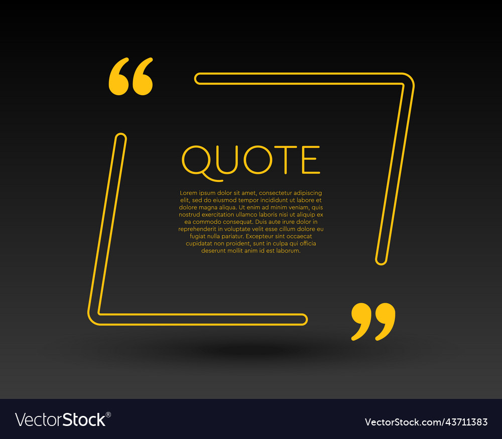 Quote frame blank text boxes background Royalty Free Vector