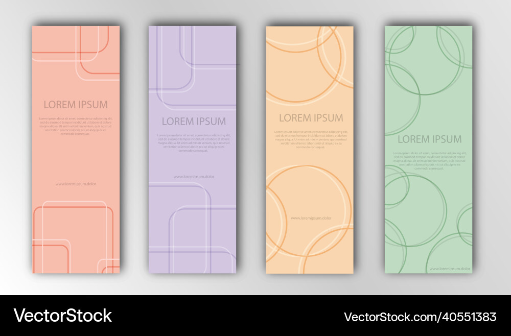 Set of geometric backgrounds for banners textures Vector Image