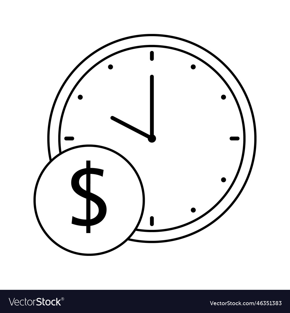 Time is money Royalty Free Vector Image - VectorStock