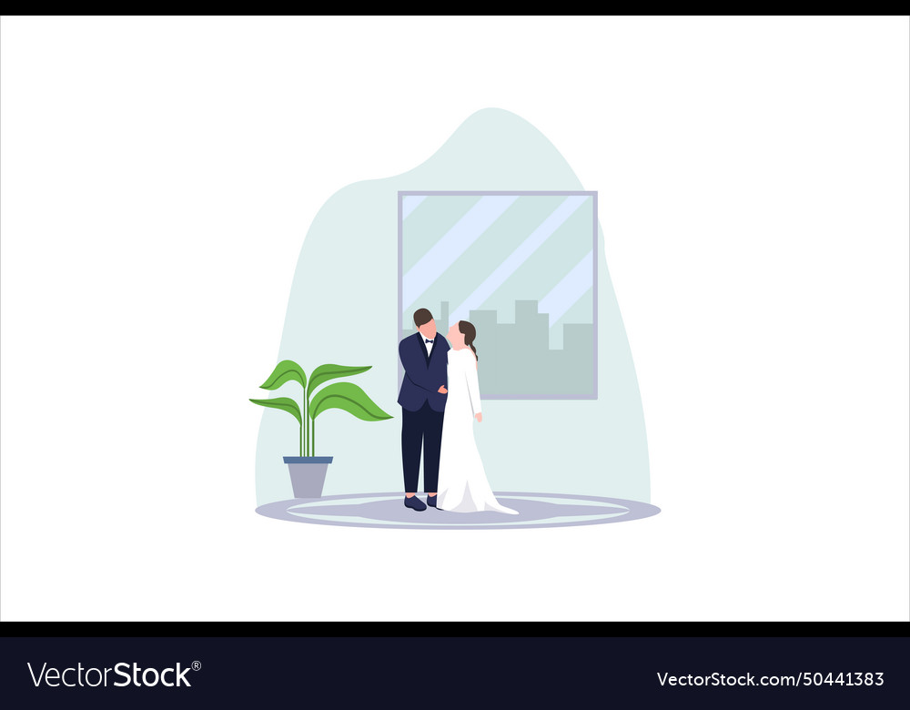 Wedding flat design Royalty Free Vector Image - VectorStock