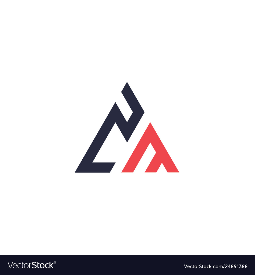 Initial letter triangle logo Royalty Free Vector Image