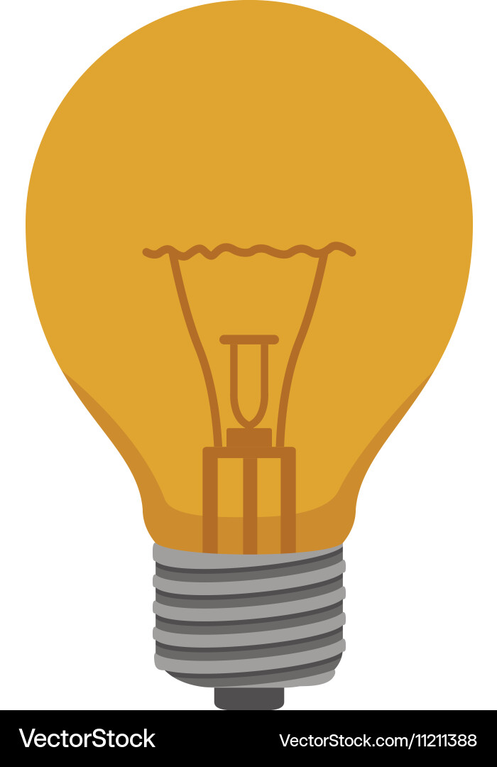 Light bulb electric with caps and filaments Vector Image