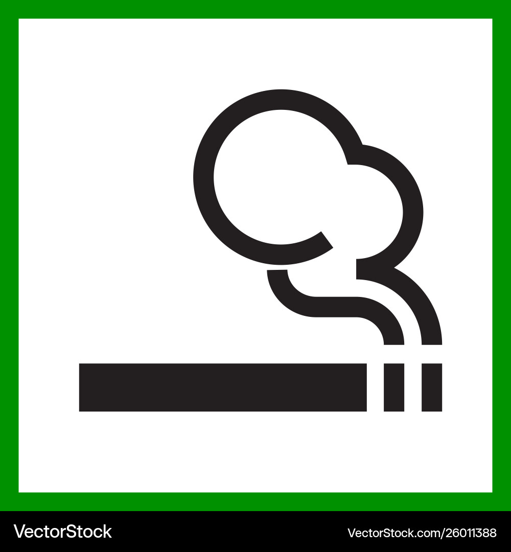 Smoking area icon cigarette smokers zone smoking Vector Image