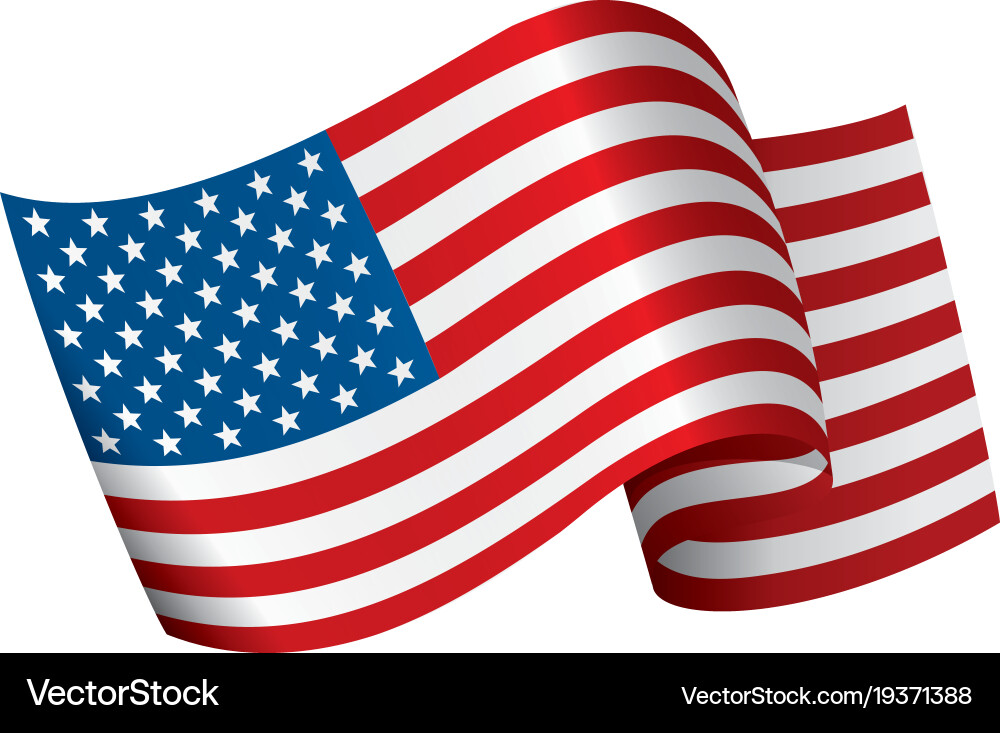 Usa flag isolated Royalty Free Vector Image - VectorStock