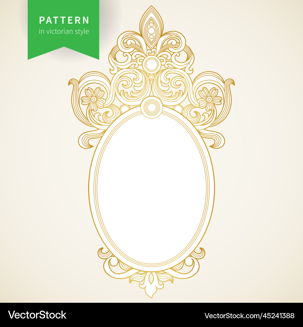 Vintage ornate frame with place for your text Vector Image